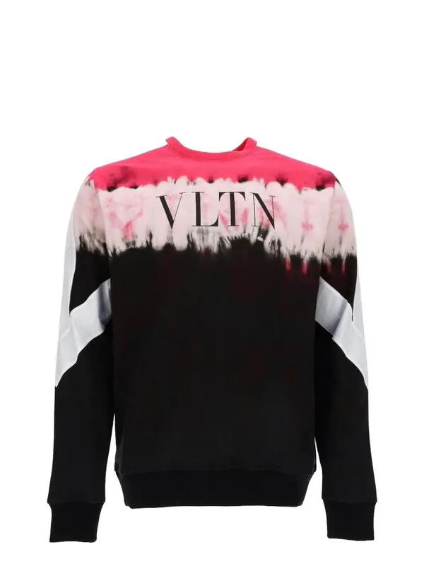 Valentino Garavani Paneled Vltn Logo Print Sweatshirt - Black