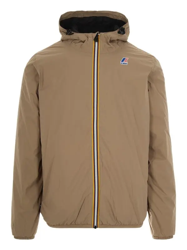 K-WAY Hooded Casual Jacket - Brown