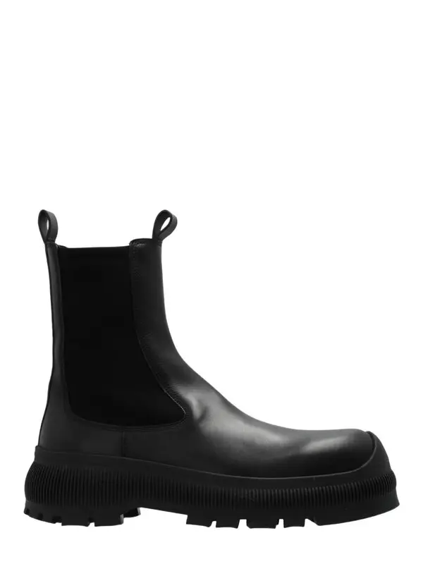 JIL SANDER Round Toe Chelsea Boots - Black