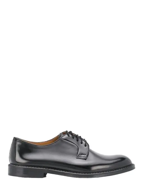 DOUCAL'S Round Toe Lace-up Shoes - Black
