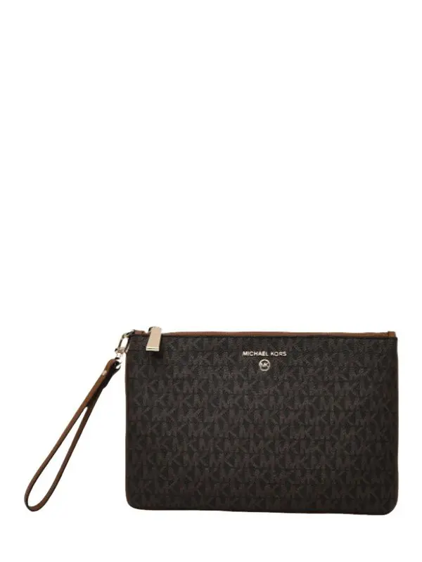 Michael Kors Monogram Pattern Clutch Bag - Black