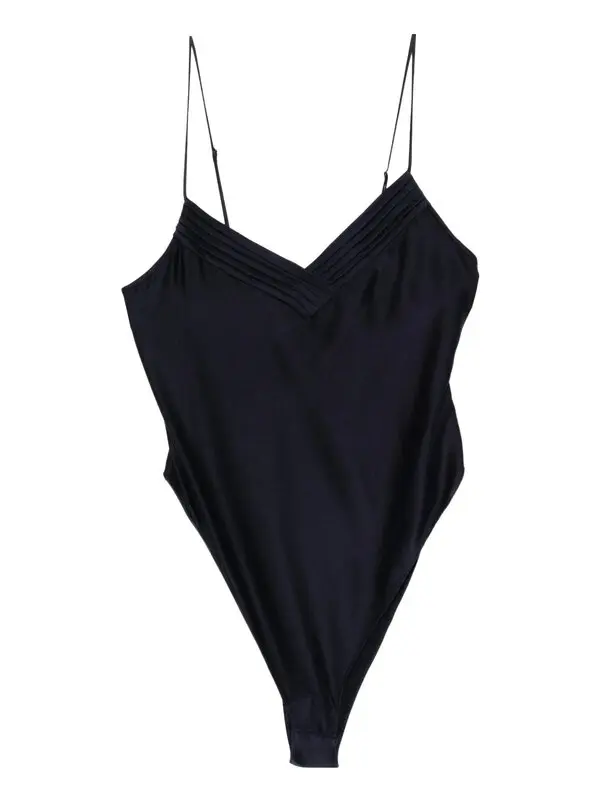FORTE_FORTE V-neck Top With Adjustable Straps - Notte