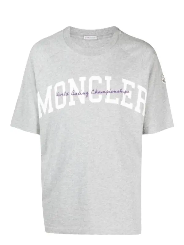 Moncler Logo-print Cotton T-shirt - Grey