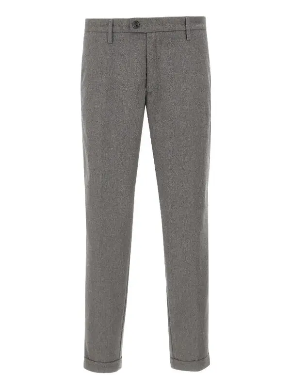 RE-HASH Slim Cuffed Trousers - Grey