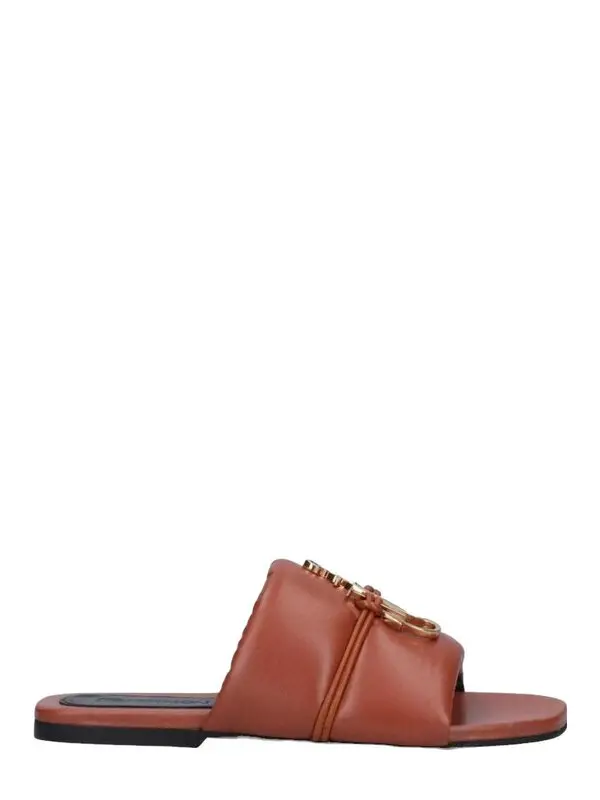 J.W.ANDERSON Jw Anderson Jw Anchor Plaque Slip-on Sandals - Brown