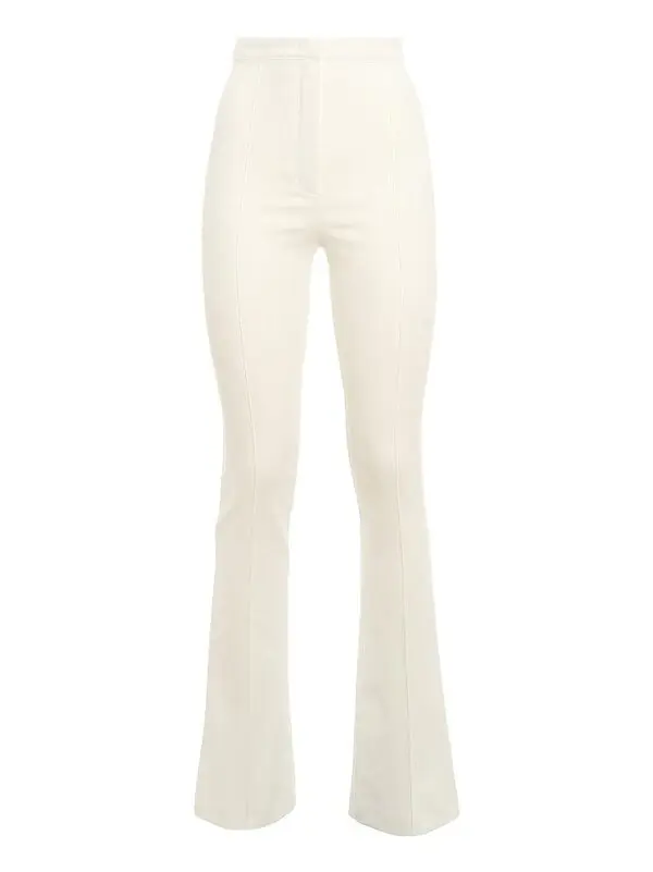 Patrizia Pepe High-waisted Skinny Flared Leg Trousers - White