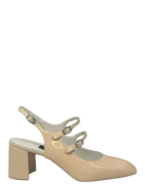 CAREL Double Buckle Strap Pumps - Nude