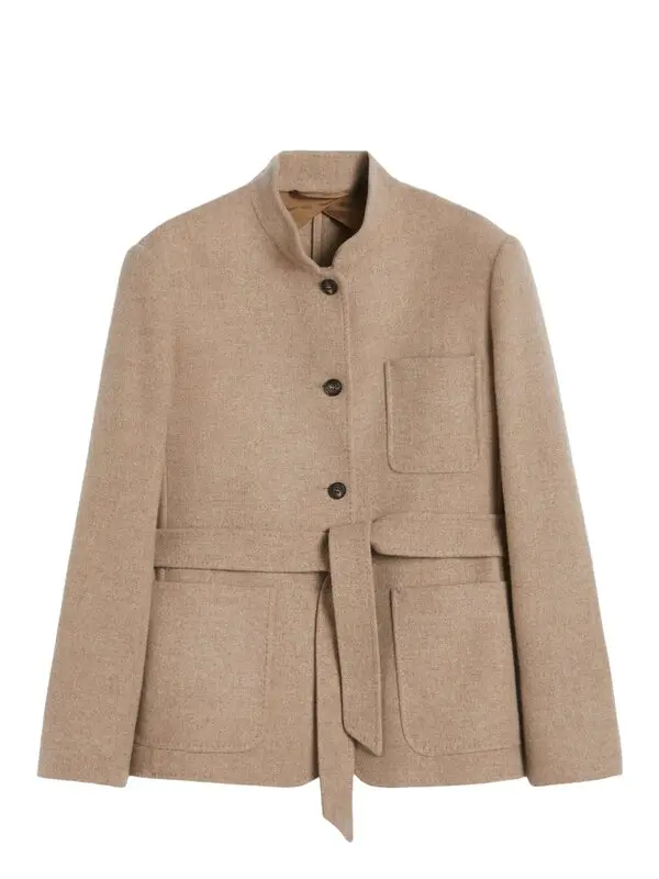 Max Mara Falla Belted Blazer - Sand-colored