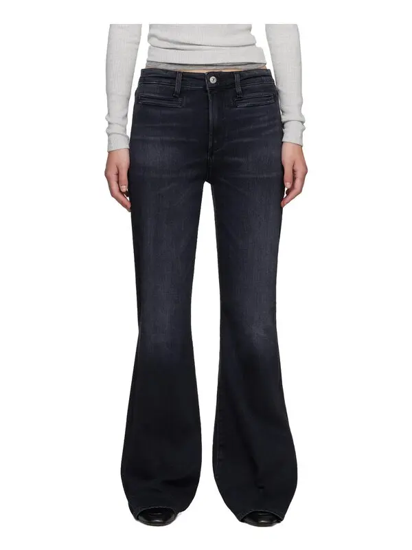 Citizens Of Humanity Lilah Flare Welt Pocket Jeans - Black