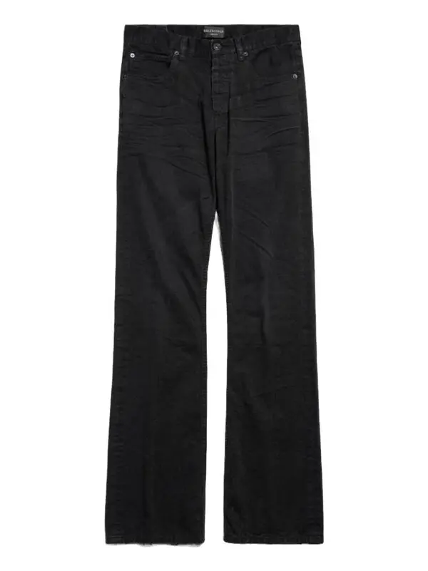 Balenciaga Low-waisted Straight-leg Jeans - Black