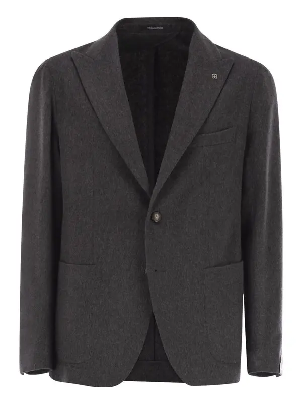 Tagliatore Two-button Patch Pocket Jacket - Black
