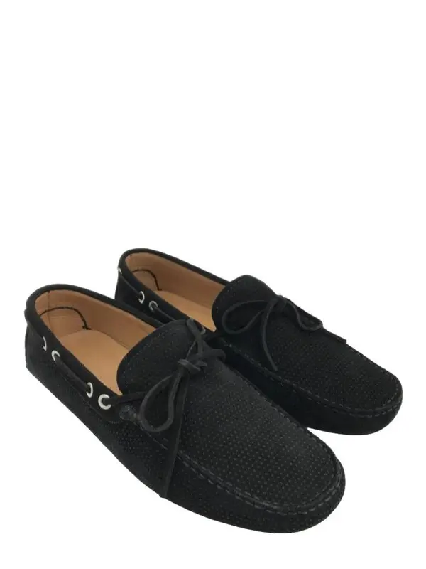 Emporio Armani Suede Driving Loafers - Black