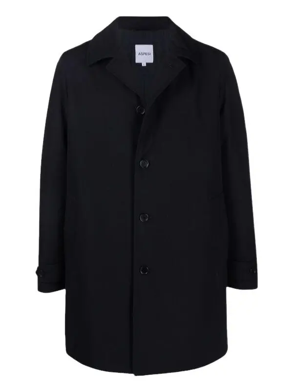 Aspesi Collared Coat - Black