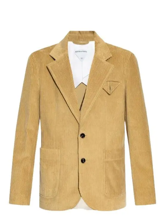 Bottega Veneta Single-breasted Corduroy Blazer - Pale Oak