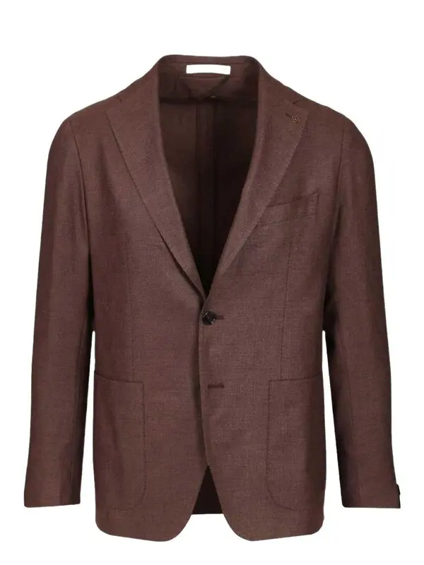Tagliatore Single-breasted Jacket With Classic Collar And Double Back Vents - Bordeaux