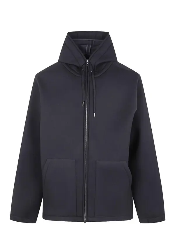 Herno Hooded Zip-up Jacket - Black