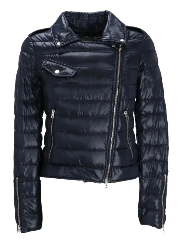 Herno Quilted Zip Jacket - Black