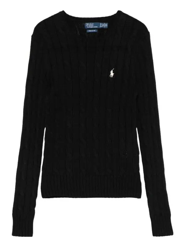 Polo Ralph Lauren Julianna Cable Knit Sweater - Blkwh