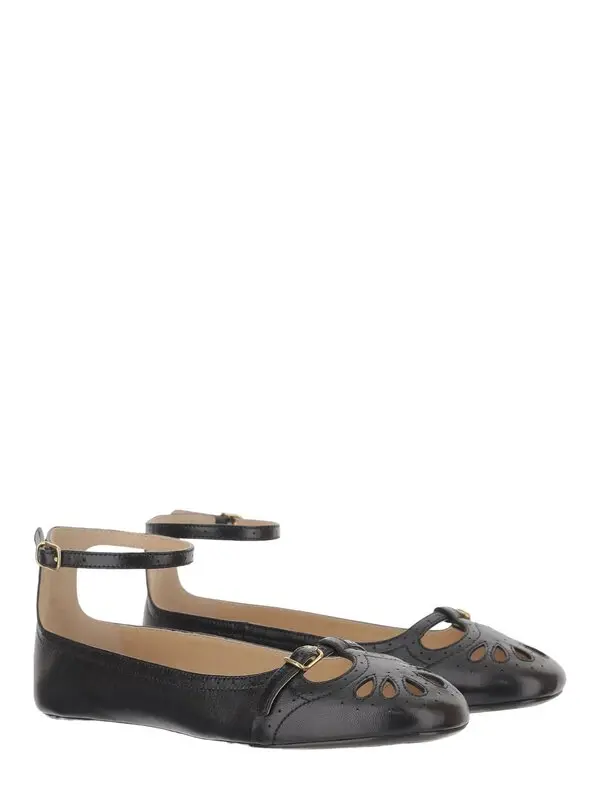 Chloé Misty Ballet Flats With Adjustable Buckle - Black