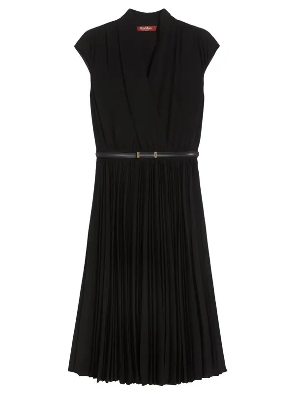 Max Mara Albino Belted Midi Dress - Black