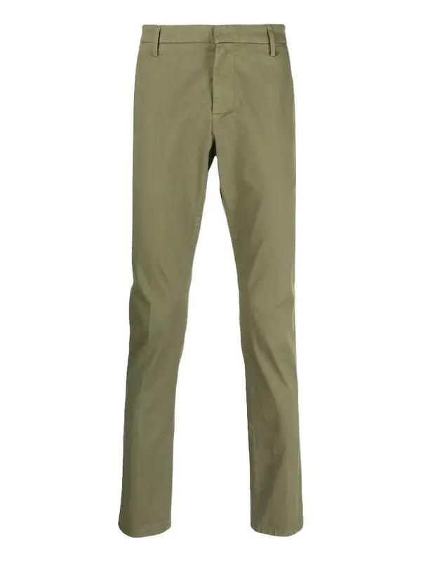 DONDUP Slim-fit Cotton Trousers - Green