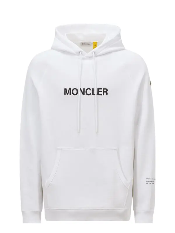 Moncler Frgmt X Cartoon Logo Cotton Hoodie - White