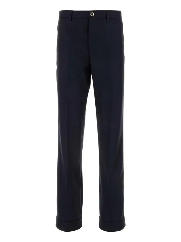 Miu Miu Pleated Batavia Pants - Navy