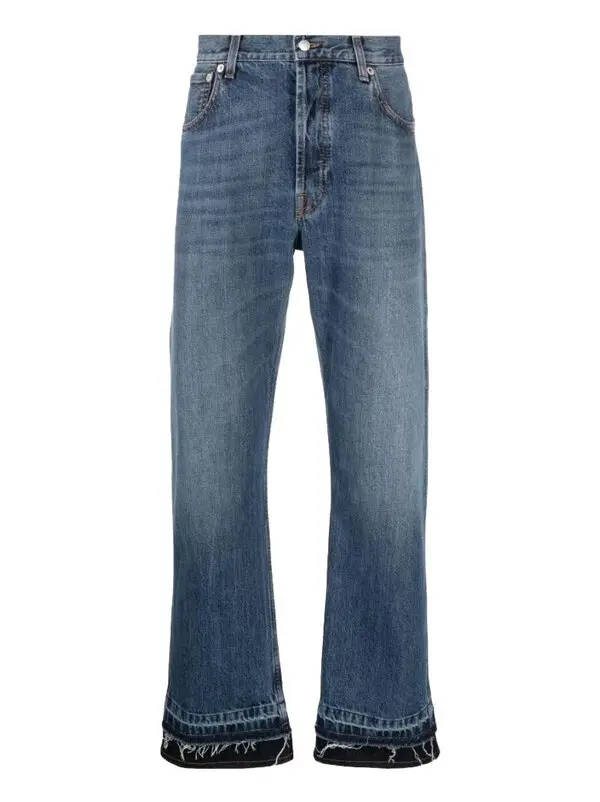 Alexander McQueen Mid-rise Straight-leg Jeans - Blue