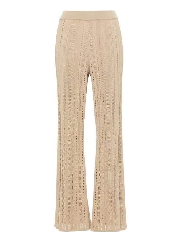 BY MALENE BIRGER Crochet Flare Pants - Nude