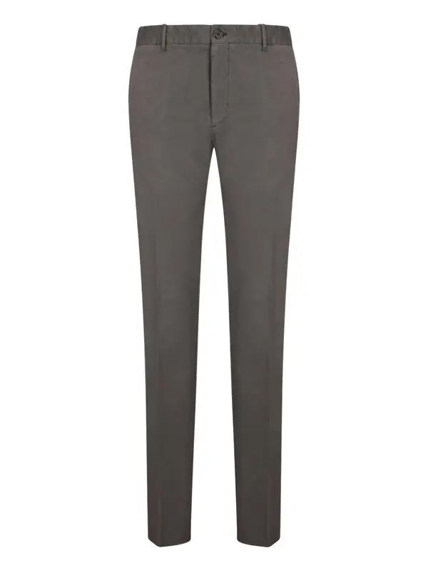 Incotex Slim Fit Pants With Adjustable Waistband - Dark Brown