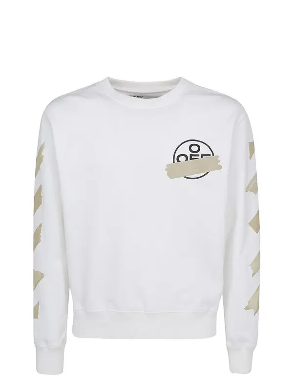 Off-White Tape Arrows Crew Neck Sweatshirt - White