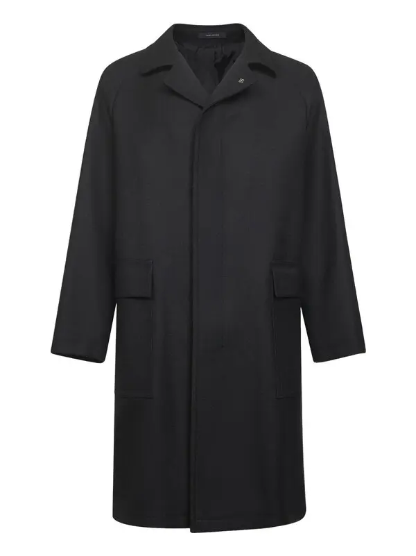 Tagliatore Raglan Sleeve Coat - Black