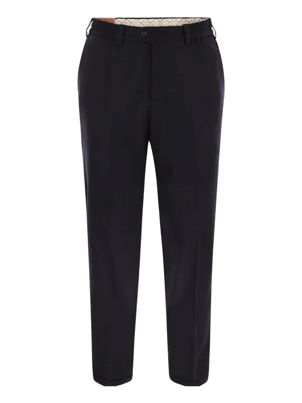 PT TORINO Straight Leg Tailored Trousers - Black