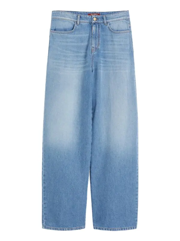 Max Mara Zagara Relaxed Straight Leg Jeans - Light Blue