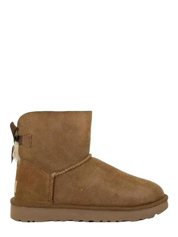 UGG Bailey Bow Mini Ankle Boots - Maroon
