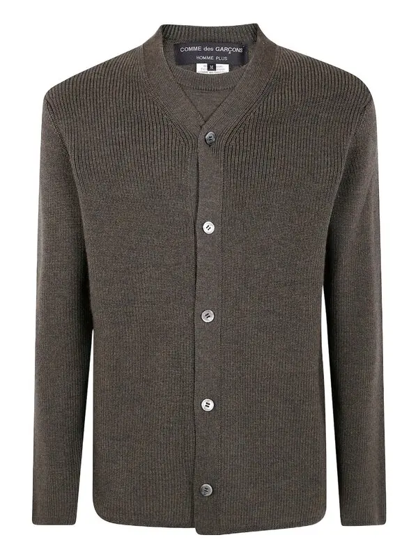 Comme Des Garçons Wool Cardigan - Khaki