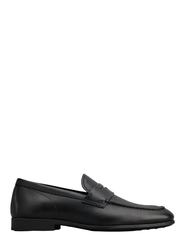 TOD'S Square-toe High-shine Loafers - Black