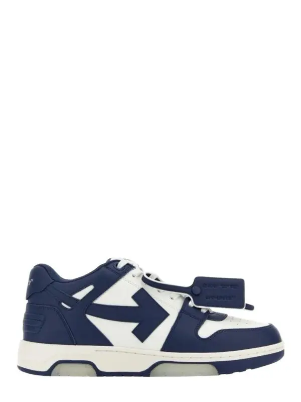 Off-White Out Of Office" Round Toe Lace-up Sneakers - Blue