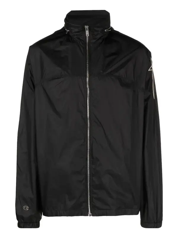 Rick Owens Mountain Zip-up Windbreaker - Black
