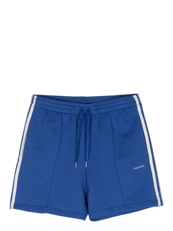 P.a.r.o.s.h Logo-embroidered Side Stripe Shorts - Blue/white