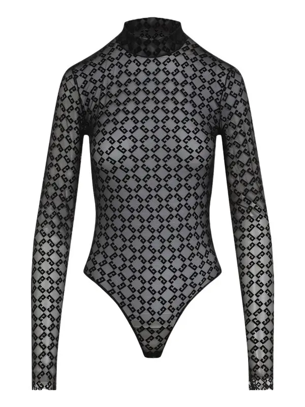 Givenchy 4g Motif Long-sleeved Bodysuit - Black
