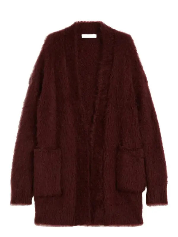Max Mara Open Front Cardigan - Cherry