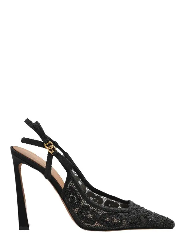 Dolce & Gabbana Lace Slingback Pumps - Black