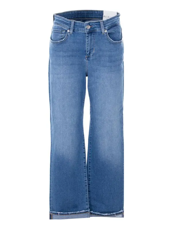 Liu Jo Logo Embellished Wide Leg Trousers - Blue