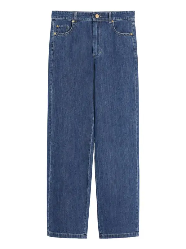 Max Mara Eles Logo-patch Jeans - Ultramarine