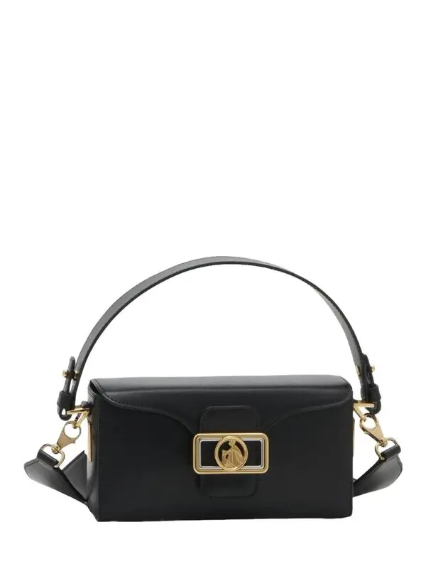 LANVIN Logo Plaque Top Handle Bag - Black