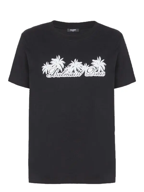 Balmain Signature Printed T-shirt - Black