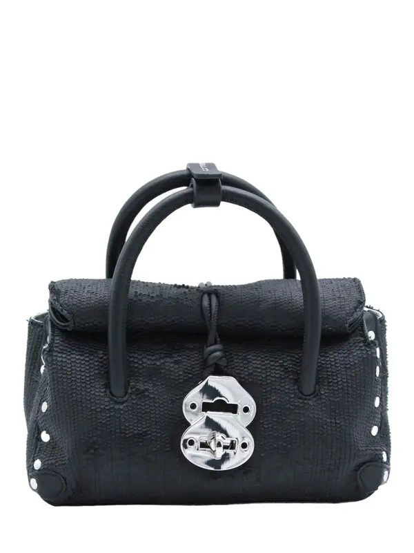ZANELLATO Turnlock Shoulder Bag - Blacks And Grey
