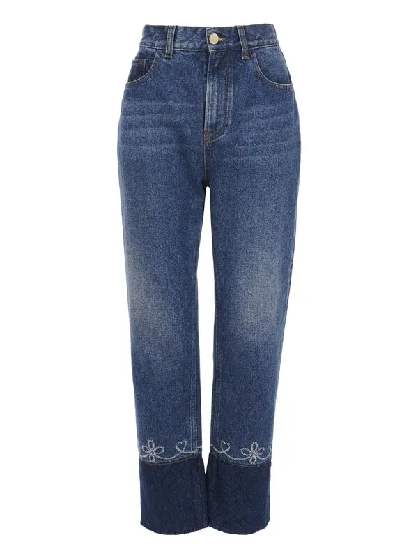 Chloé Masaya Cropped Straight-leg Jeans - Blue
