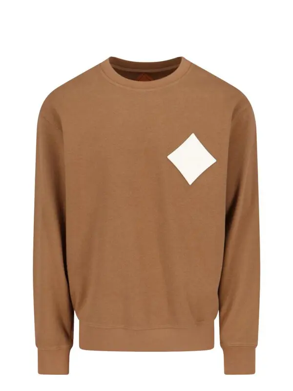 Mcm Logo Patch Crewneck Sweatshirt - Brown